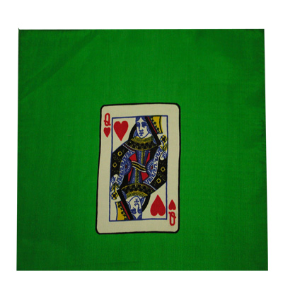 Card Silk Set 9" (queen of hearts + blank) for £5.00 Magic Shop UK